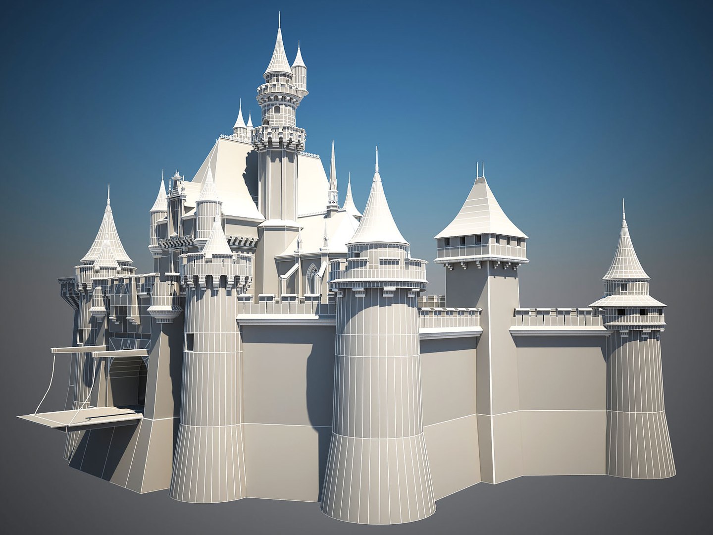 3d Fantasy Castle Model