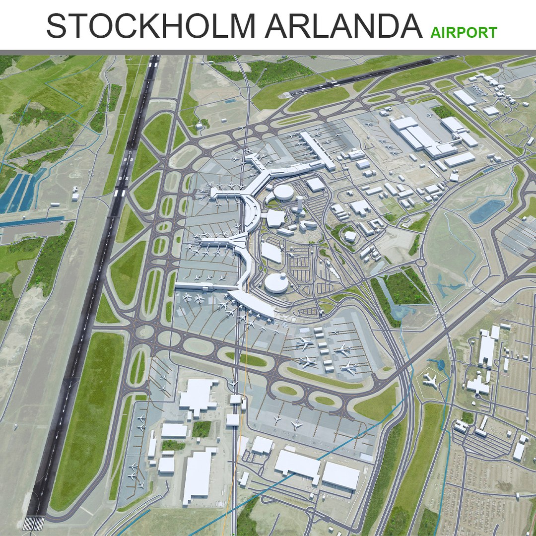3D Stockholm Arlanda Airport - TurboSquid 2016215
