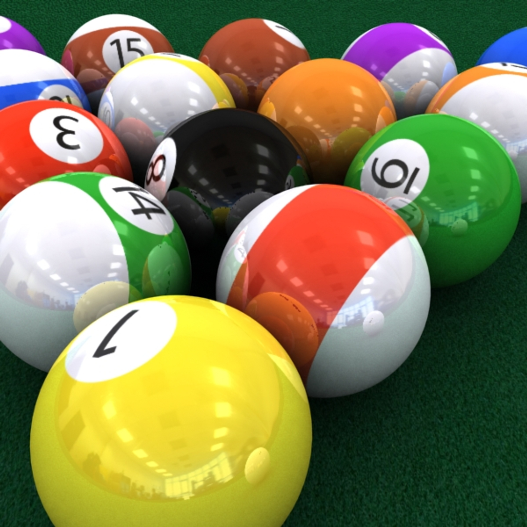 3ds Max Photorealistic Billiard Balls