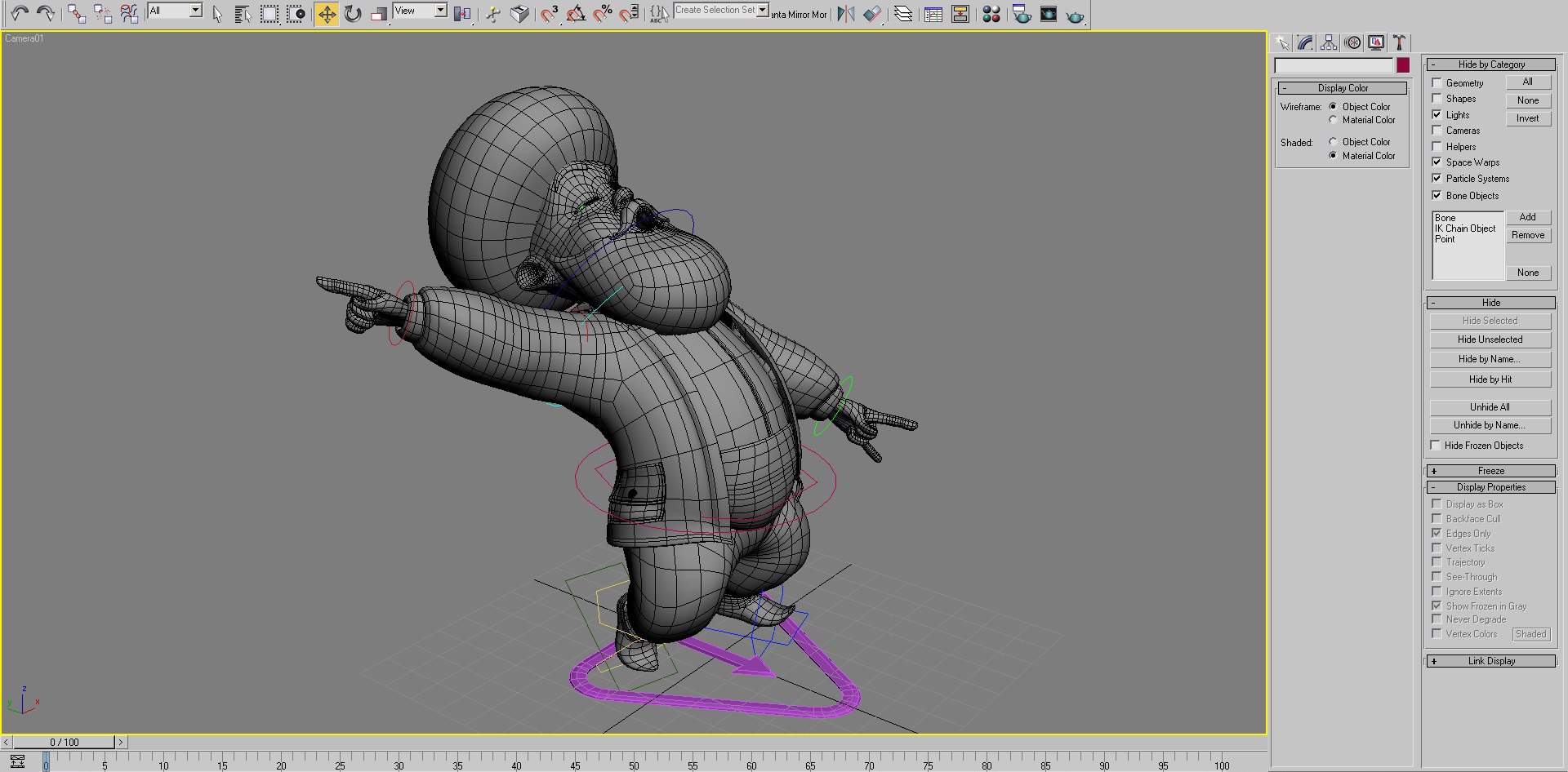 3d Rigged Cartoon Old Man