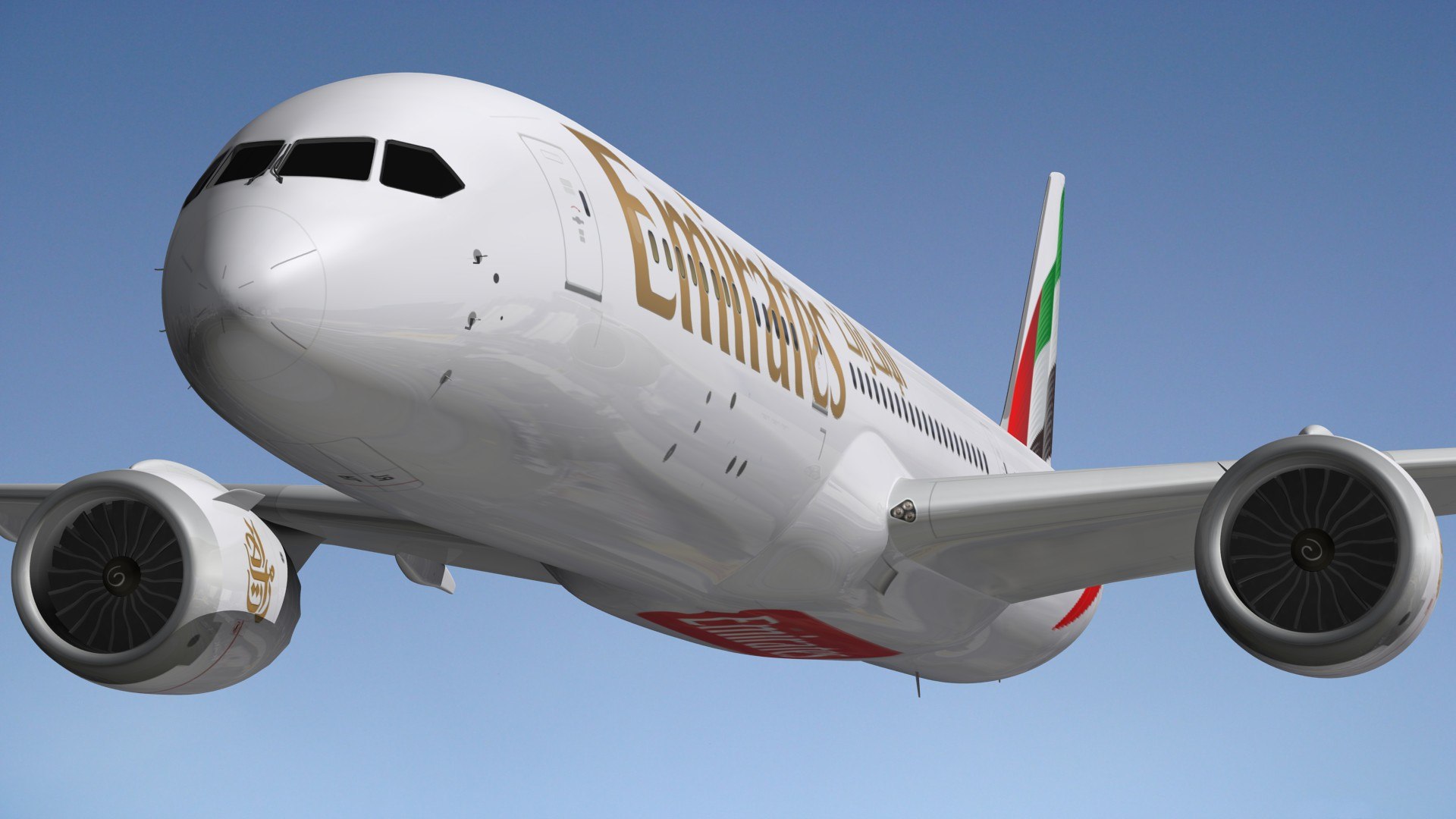 Boeing 789 Emirates 3D Model - TurboSquid 2155371