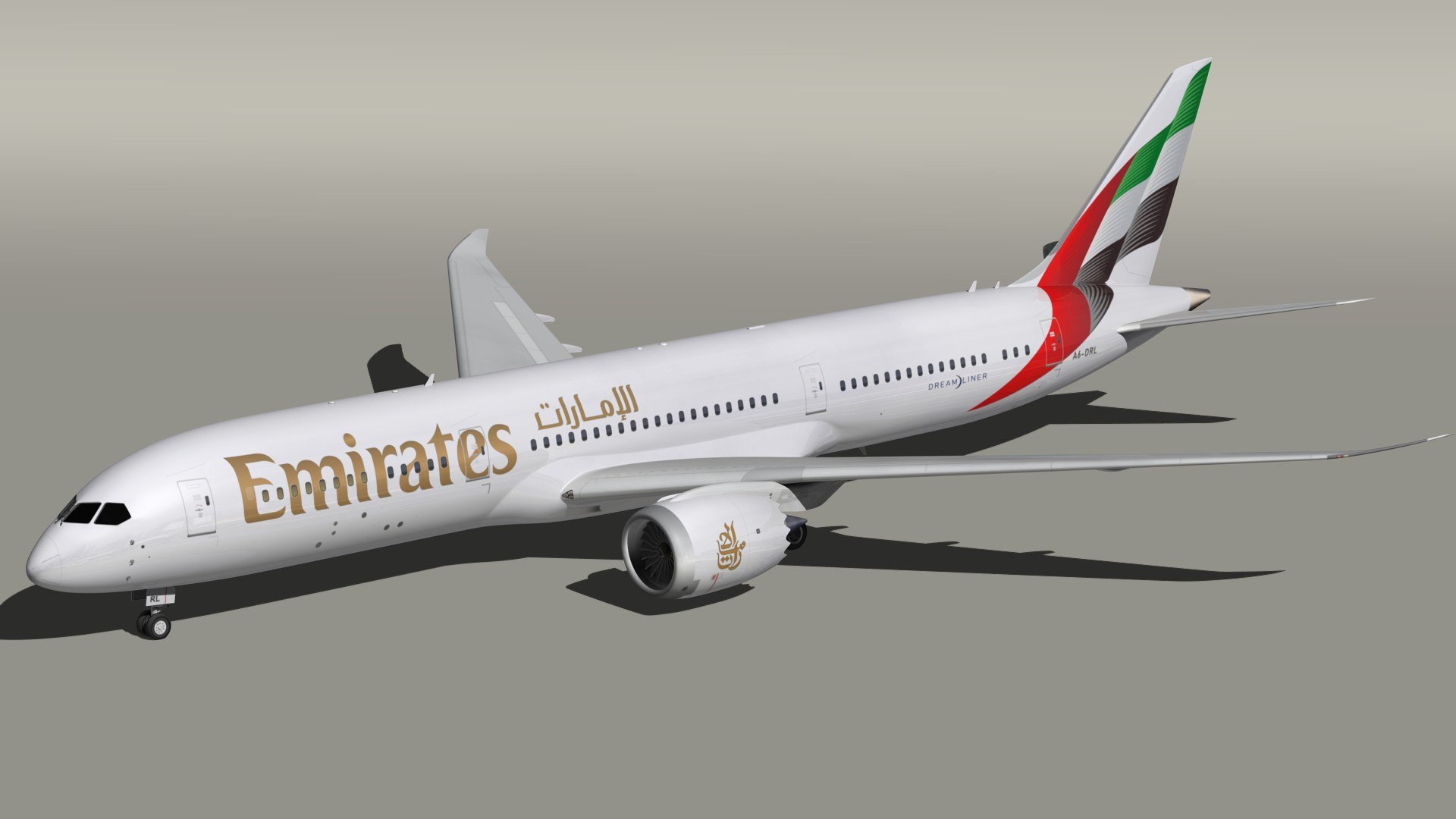 Boeing 789 Emirates 3D Model - TurboSquid 2155371