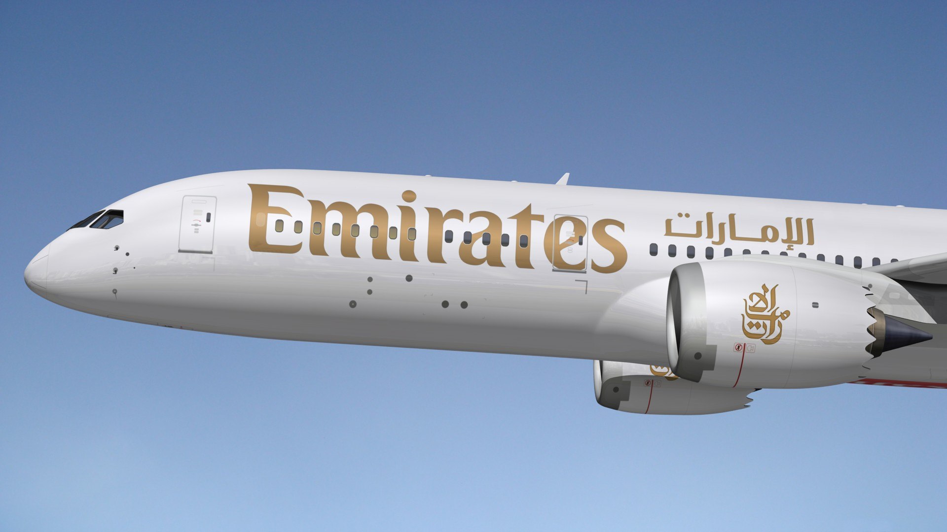 Boeing 789 Emirates 3D model - TurboSquid 2155371