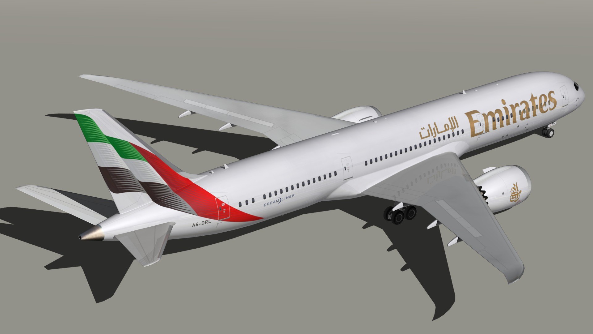 Boeing 789 Emirates 3D Model - TurboSquid 2155371
