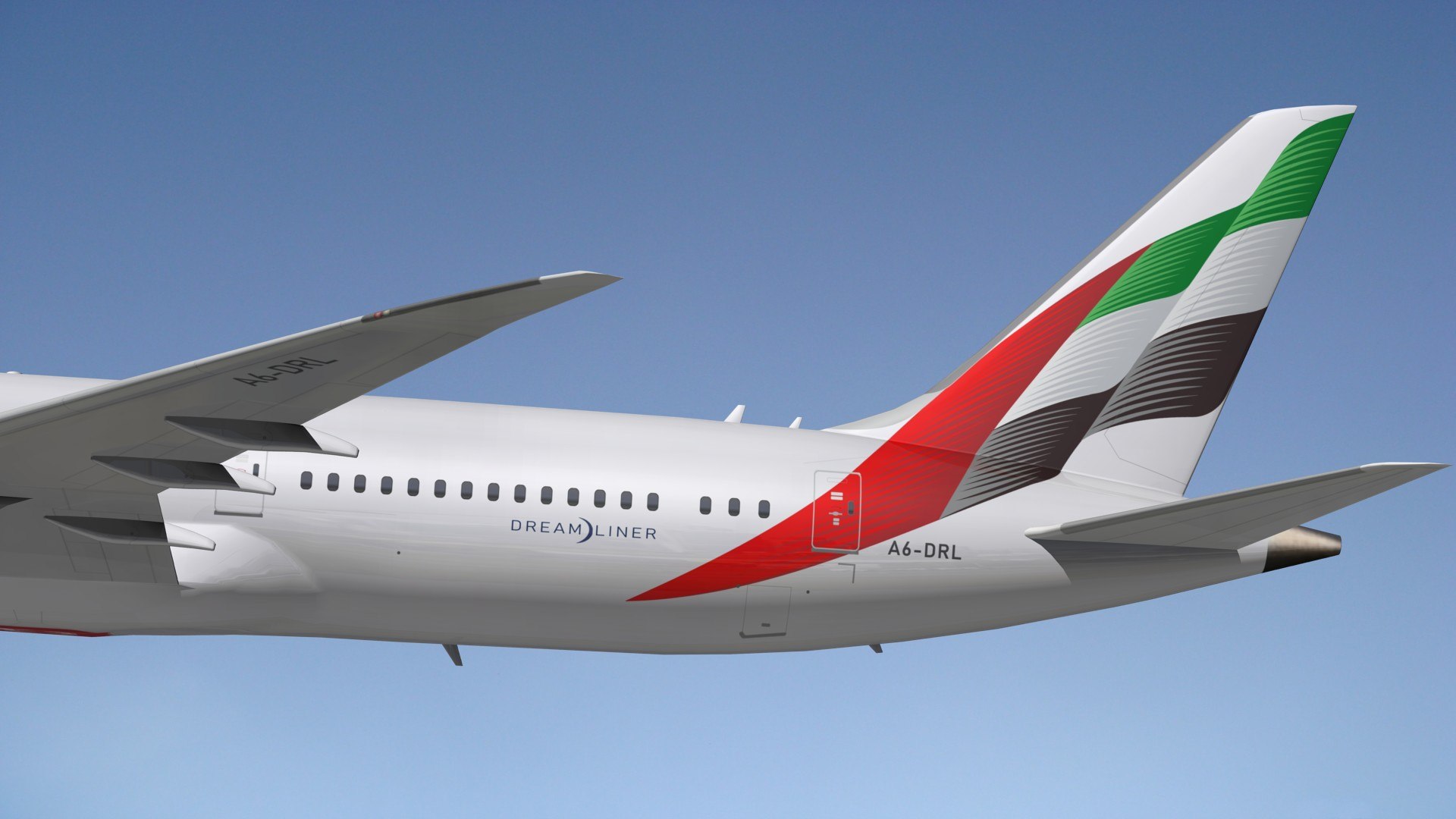 Boeing 789 Emirates 3D Model - TurboSquid 2155371