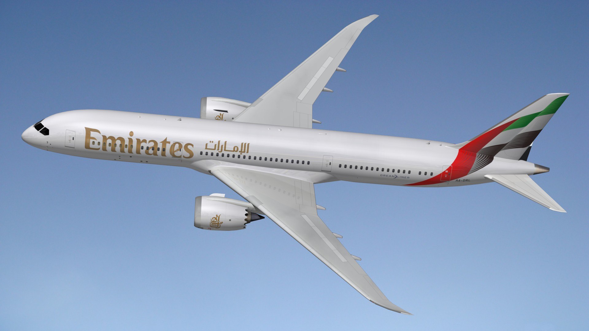 Boeing 789 Emirates 3D Model - TurboSquid 2155371