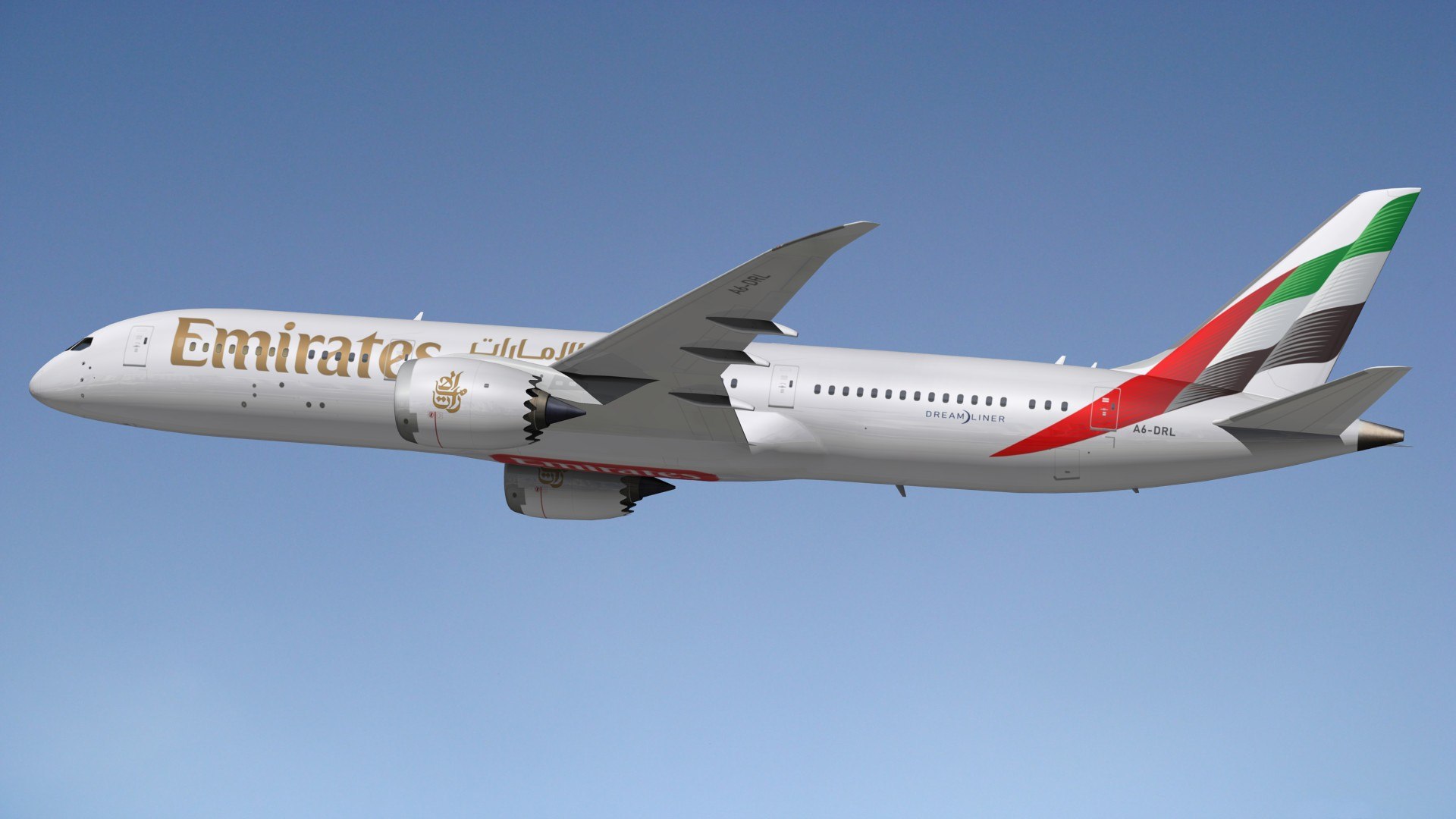 Boeing 789 Emirates 3D Model - TurboSquid 2155371