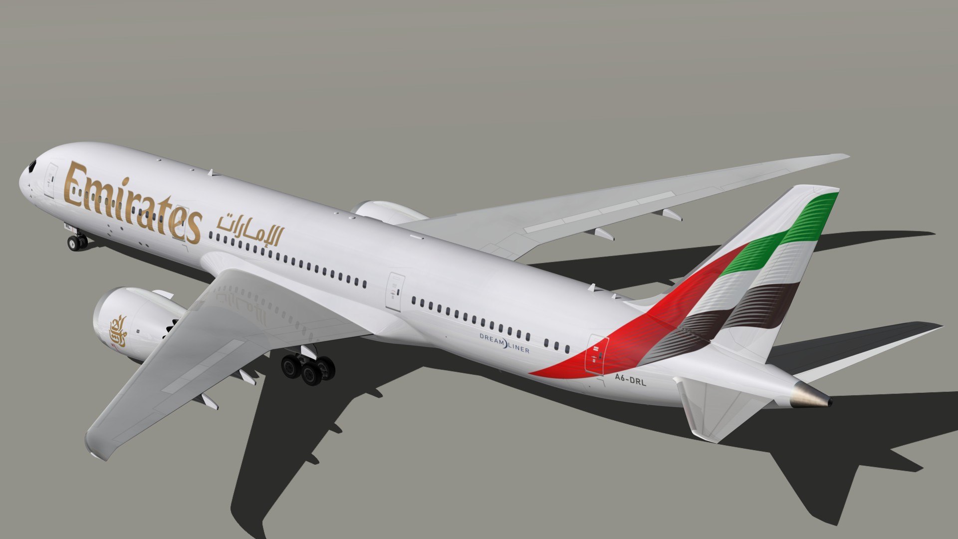 Boeing 789 Emirates 3D Model - TurboSquid 2155371