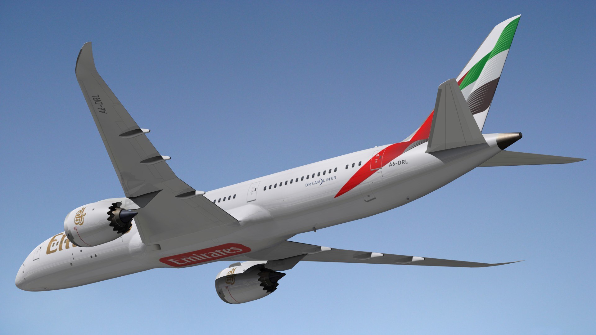 Boeing 789 Emirates 3D Model - TurboSquid 2155371