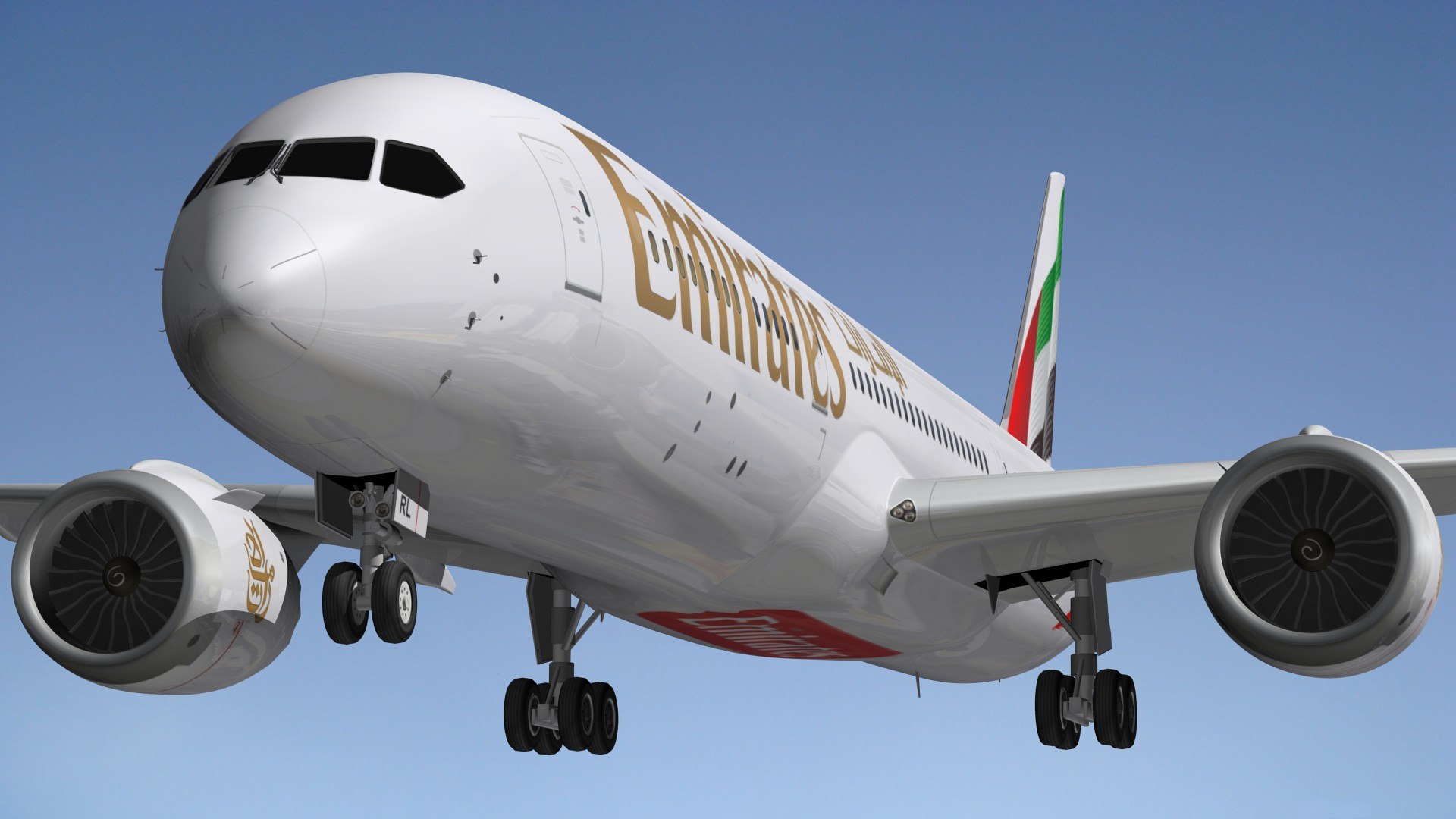 Boeing 789 Emirates 3D Model - TurboSquid 2155371