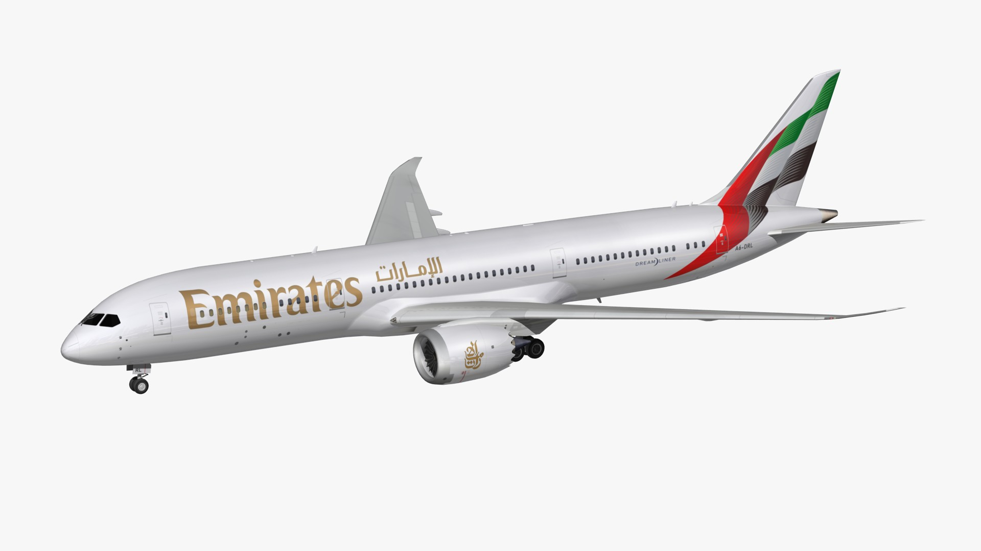 Boeing 789 Emirates 3D Model - TurboSquid 2155371