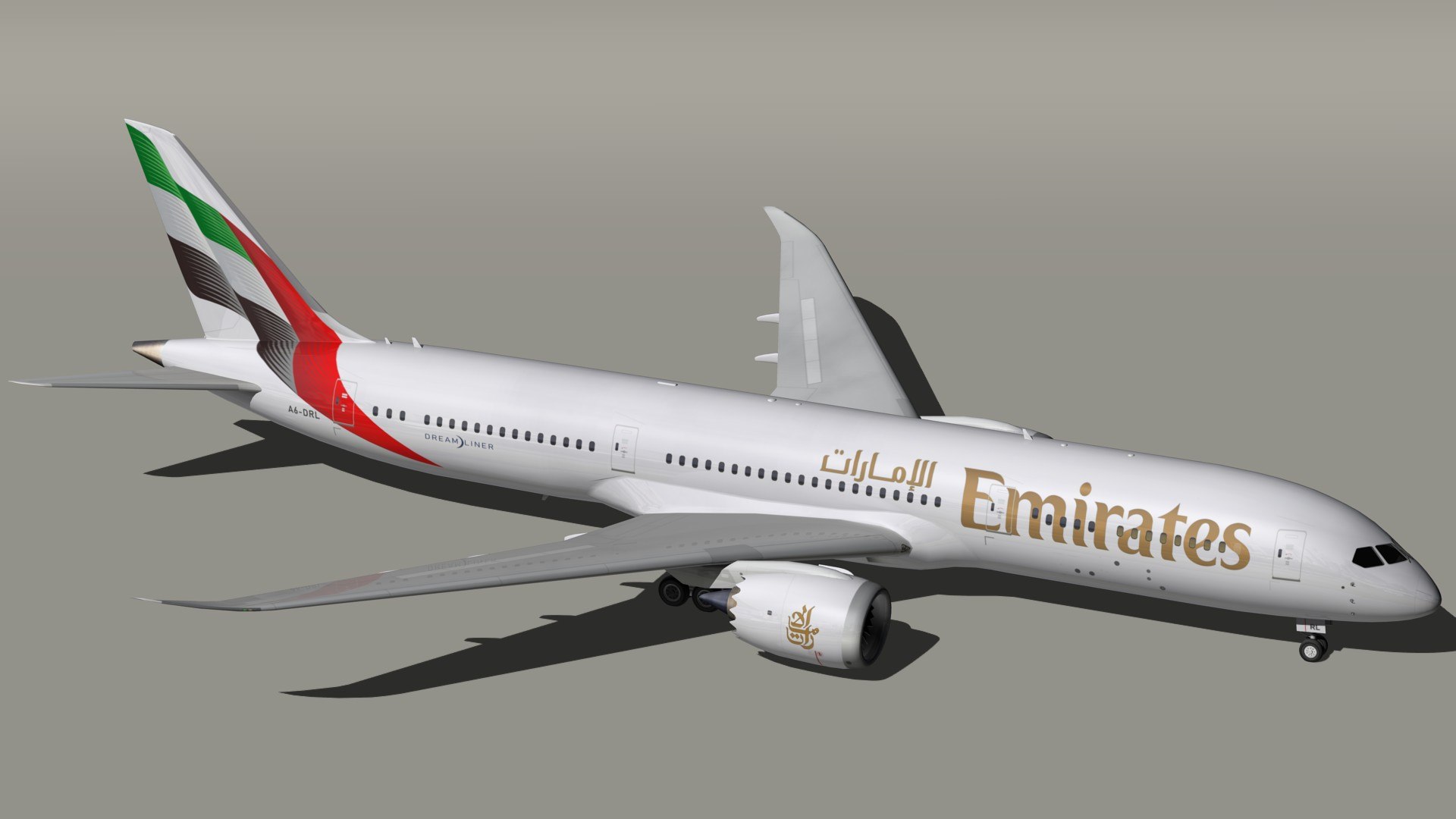 Boeing 789 Emirates 3D Model - TurboSquid 2155371