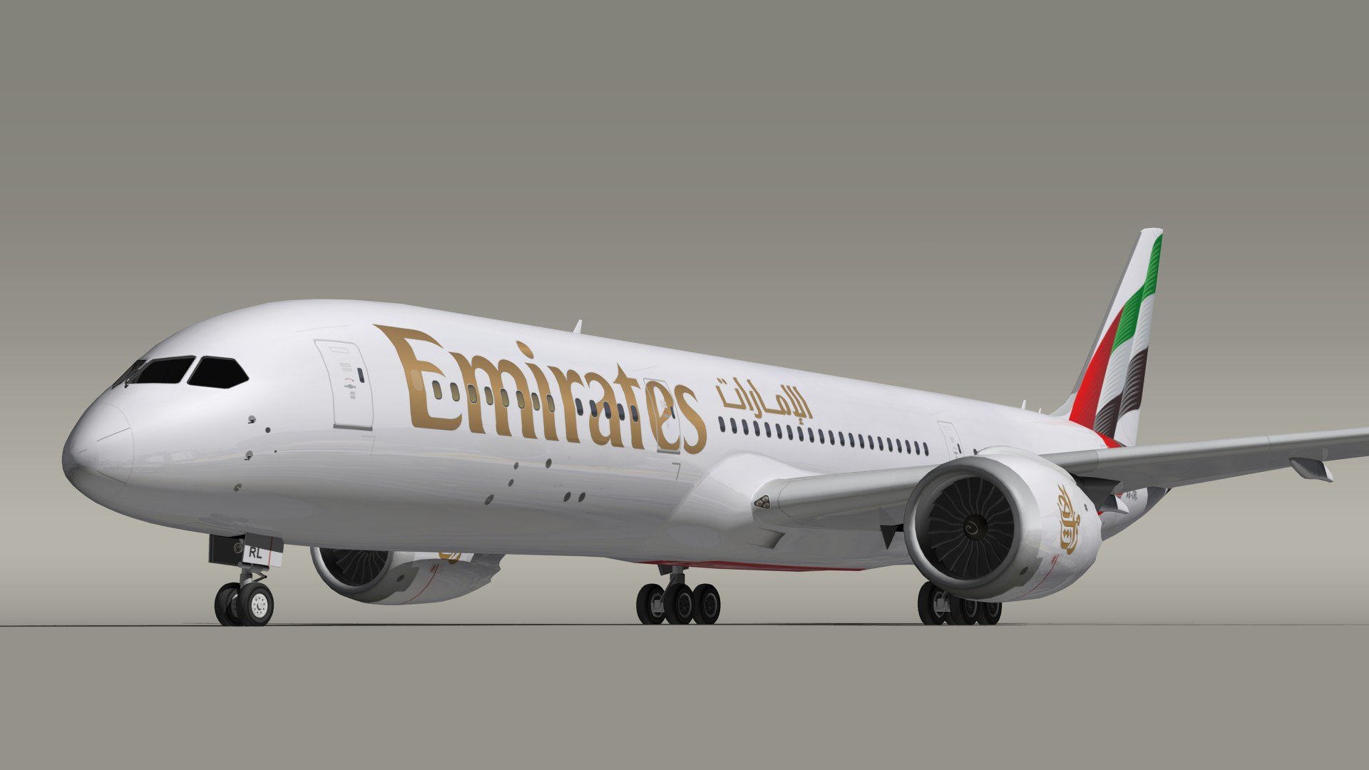 Boeing 789 Emirates 3D Model - TurboSquid 2155371