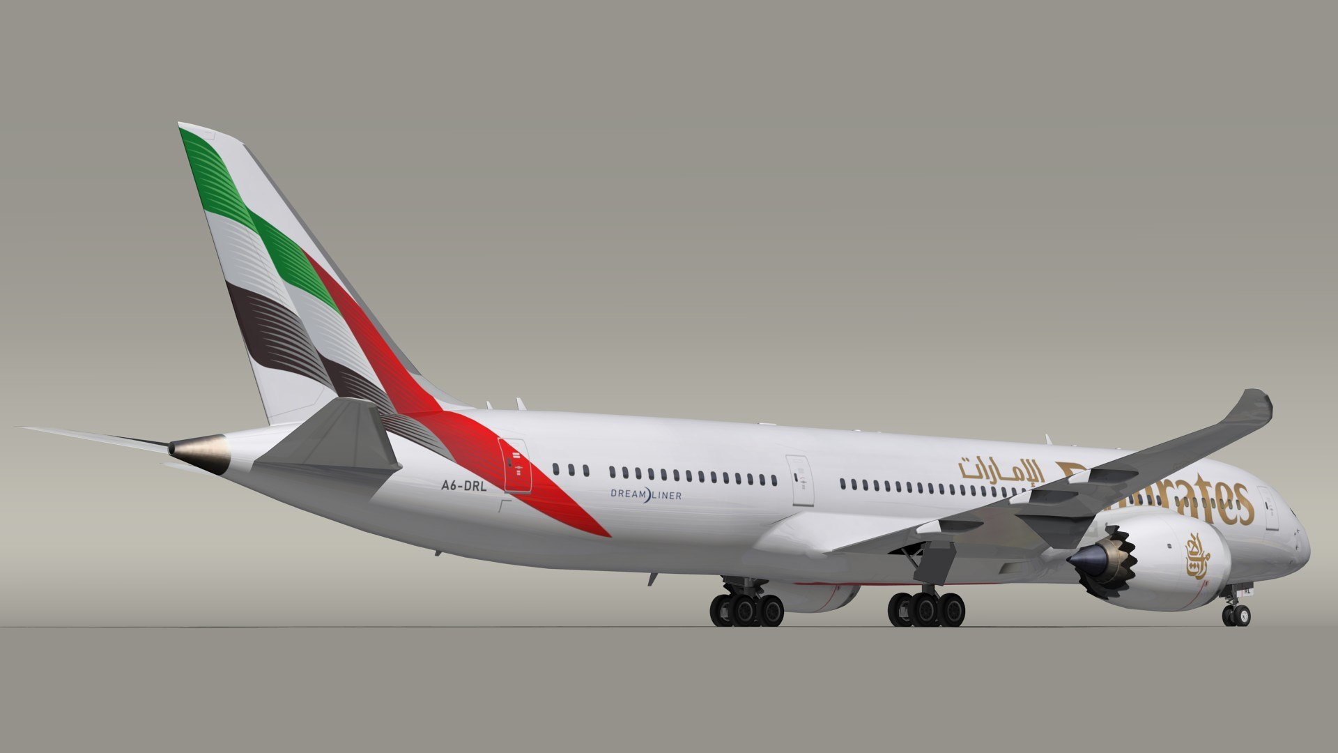 Boeing 789 Emirates 3D Model - TurboSquid 2155371