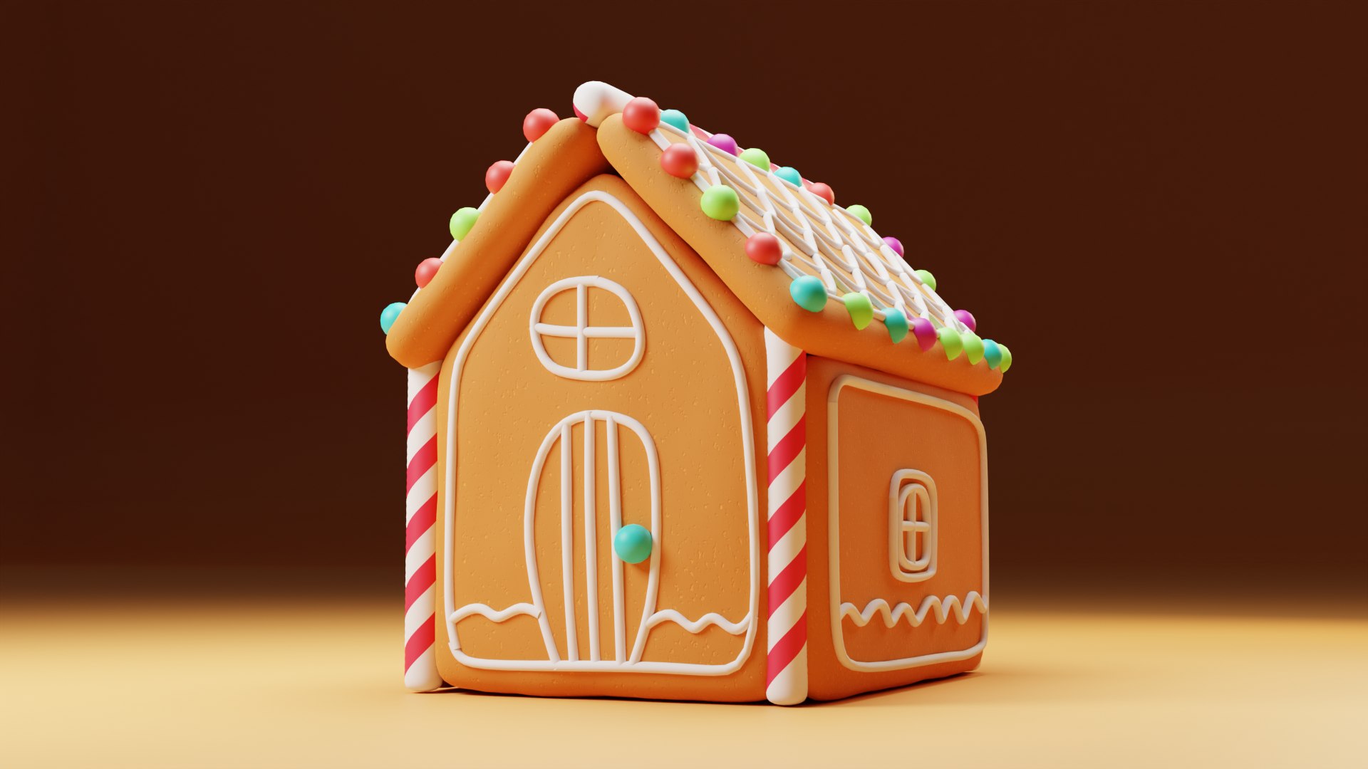 3D Model Gingerbread House - TurboSquid 2157222