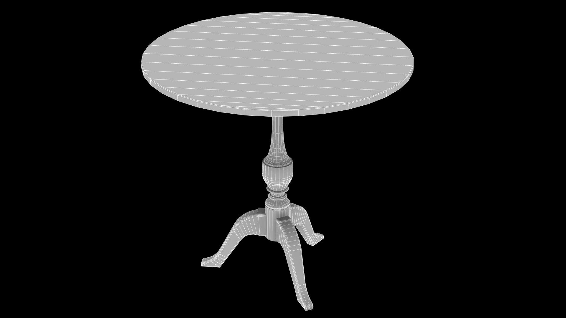 3ds Max Folding Table 1700s