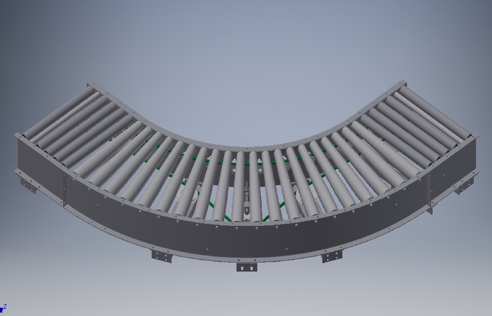 3D Curve Belt Conveyor 3D CAD Model model - TurboSquid 1976858