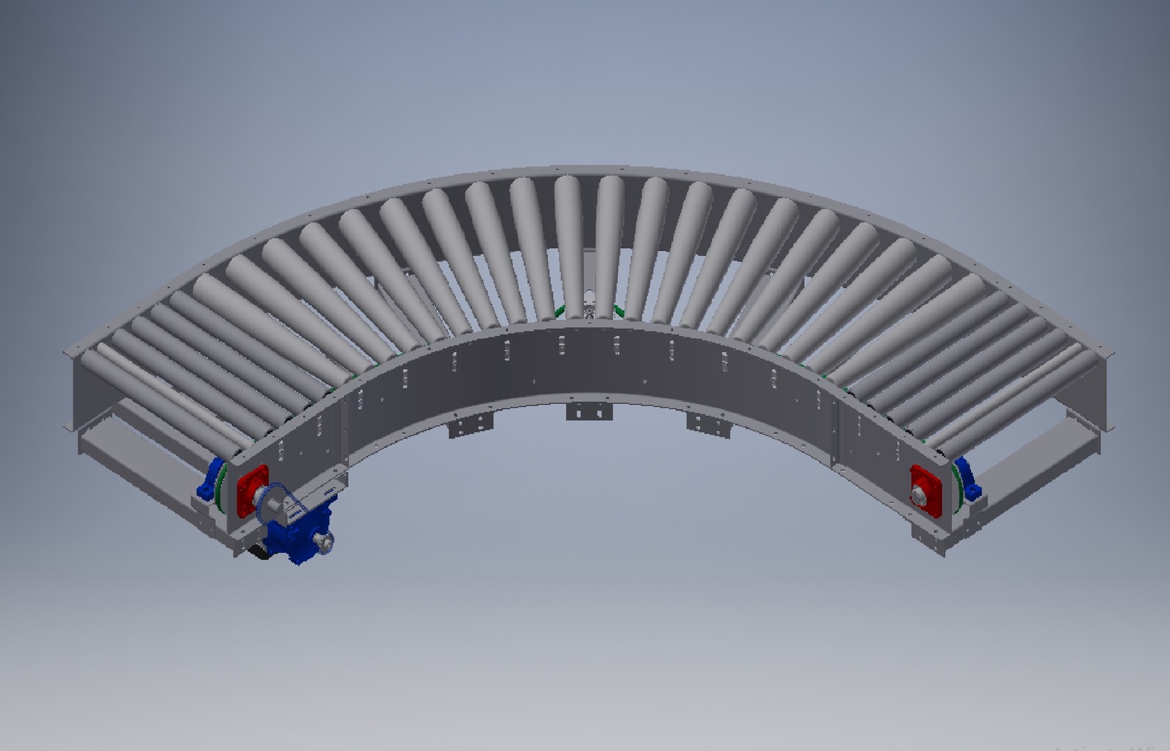 3D Curve Belt Conveyor 3D CAD Model Model - TurboSquid 1976858