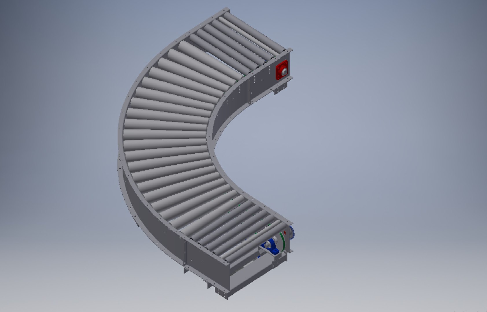 3D Curve Belt Conveyor 3D CAD Model model - TurboSquid 1976858