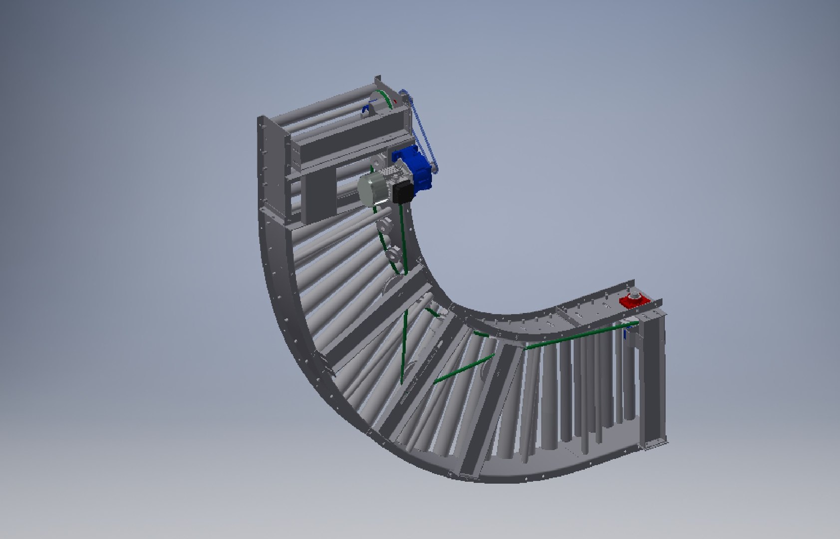 3D Curve Belt Conveyor 3D CAD Model Model - TurboSquid 1976858