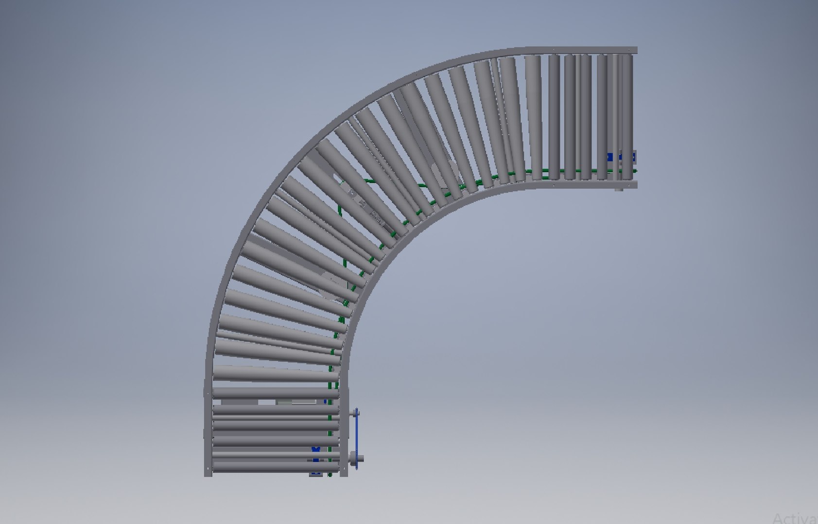 3D Curve Belt Conveyor 3D CAD Model model - TurboSquid 1976858