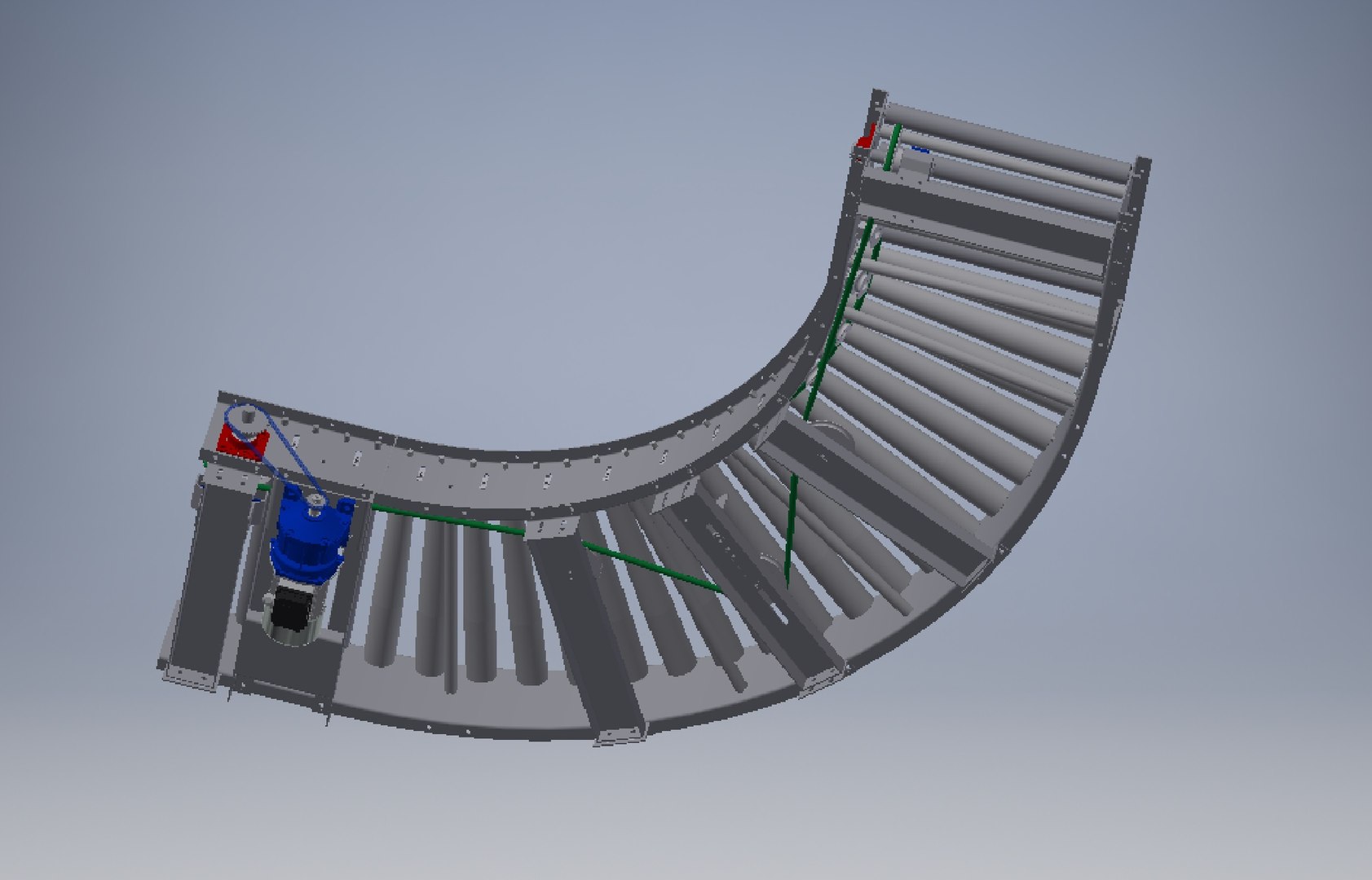 3D Curve Belt Conveyor 3D CAD Model Model - TurboSquid 1976858