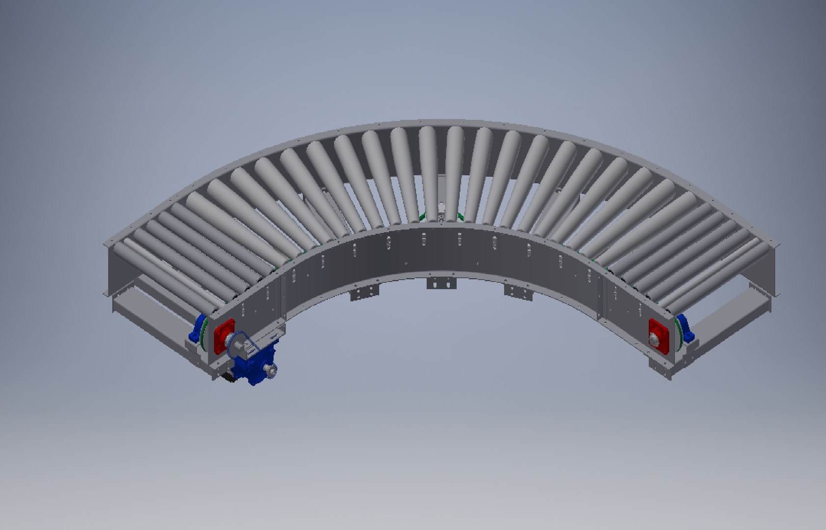 3D Curve Belt Conveyor 3D CAD Model Model - TurboSquid 1976858