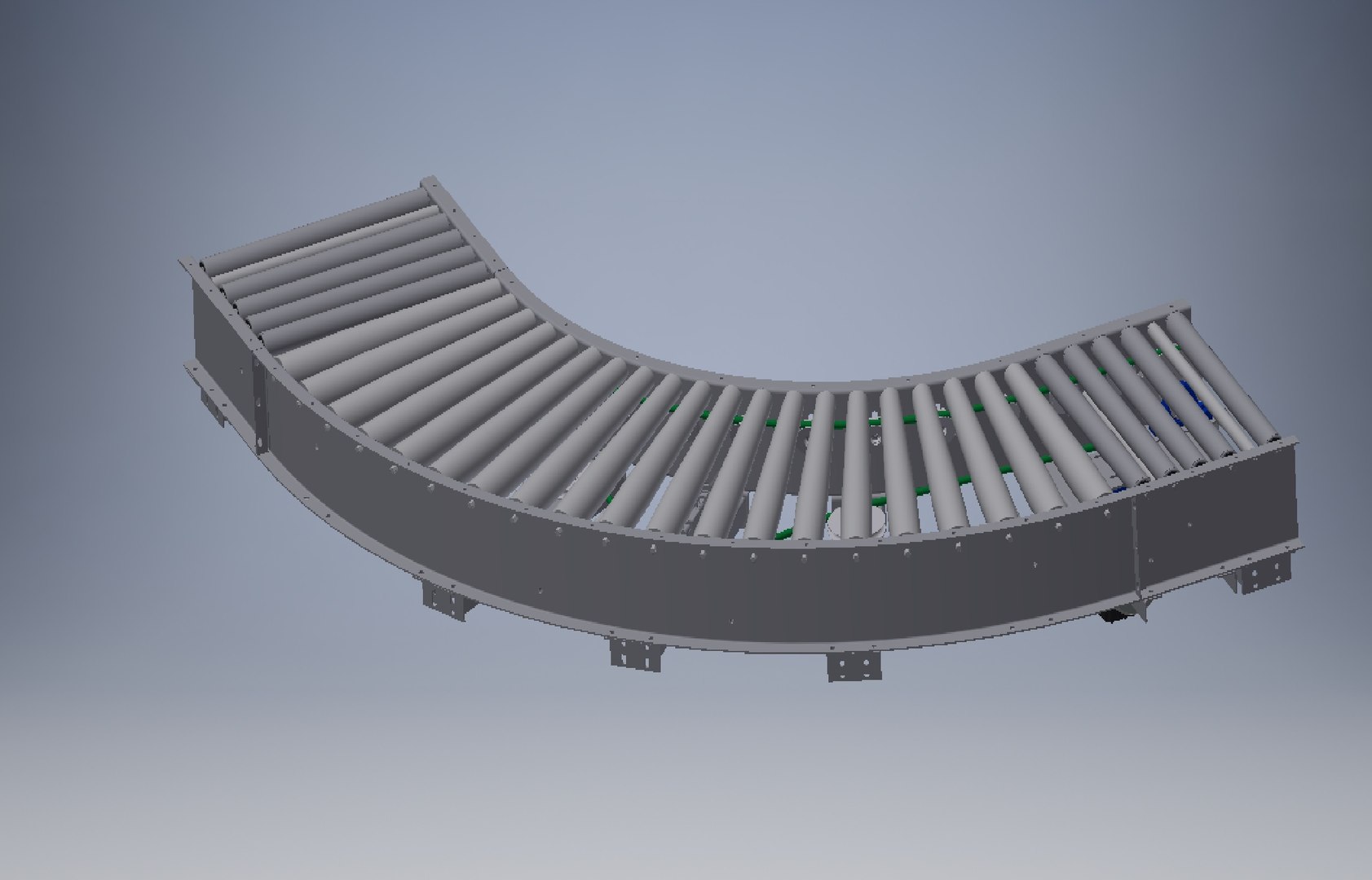 3D Curve Belt Conveyor 3D CAD Model Model - TurboSquid 1976858