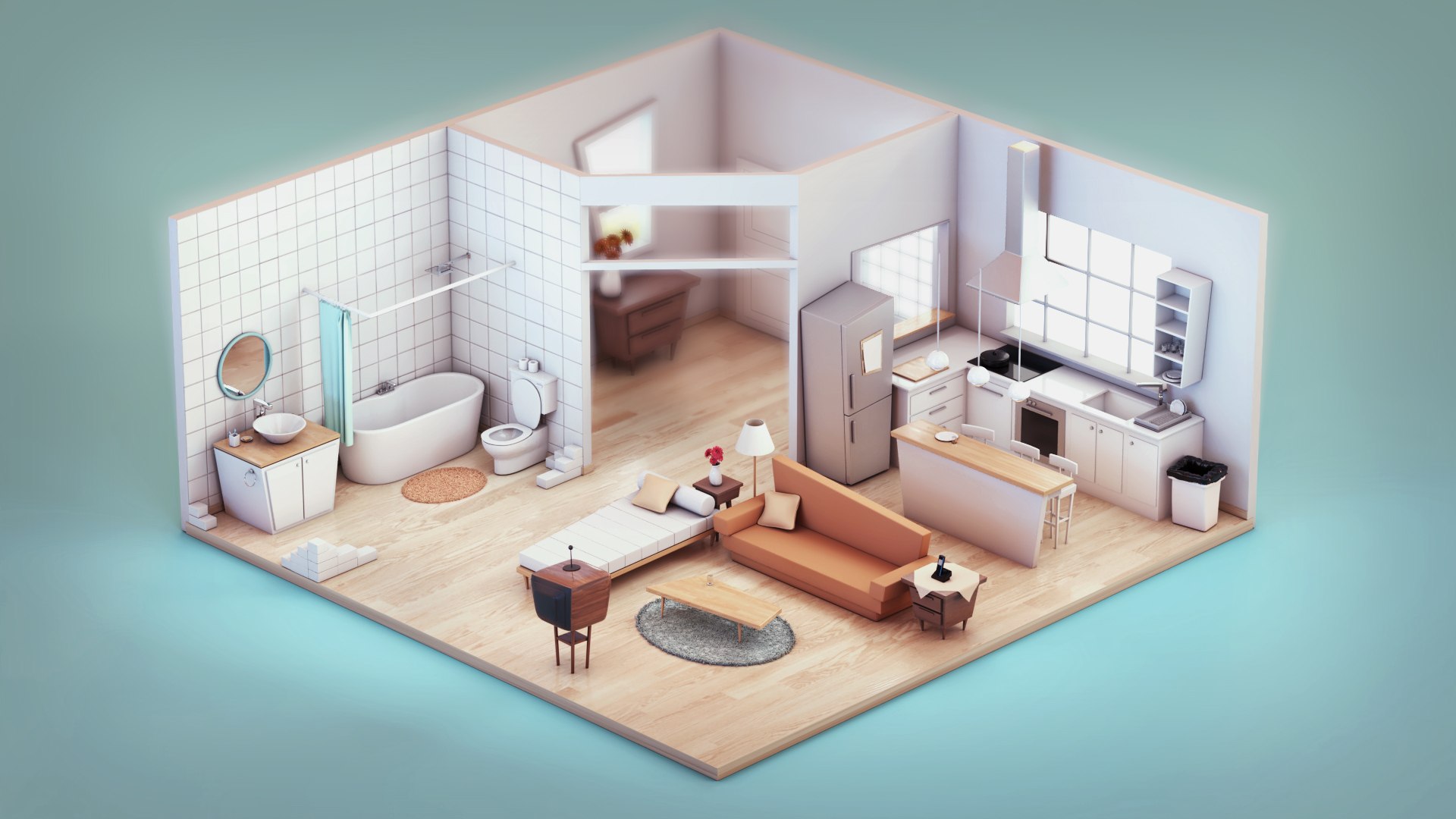 Stylized Flat Model - TurboSquid 1457775