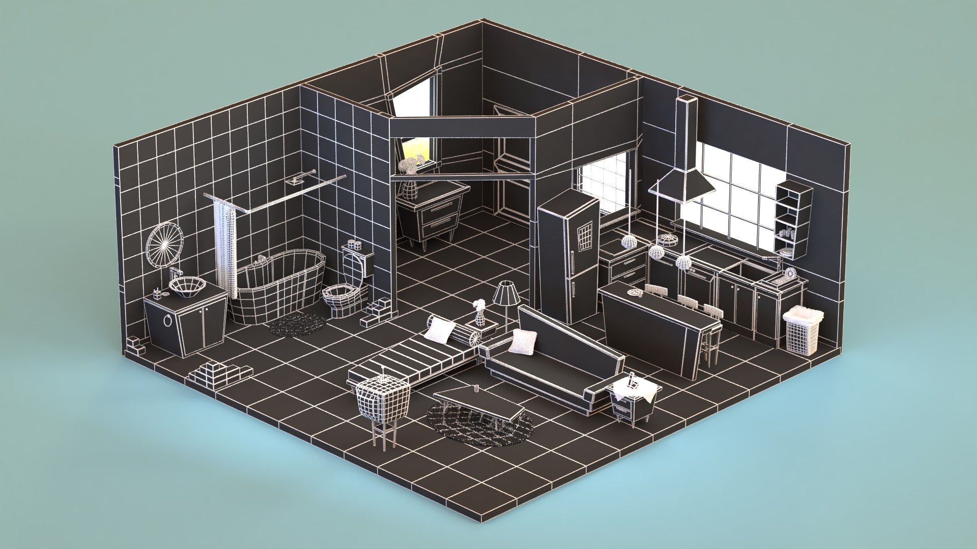 Stylized Flat Model - TurboSquid 1457775