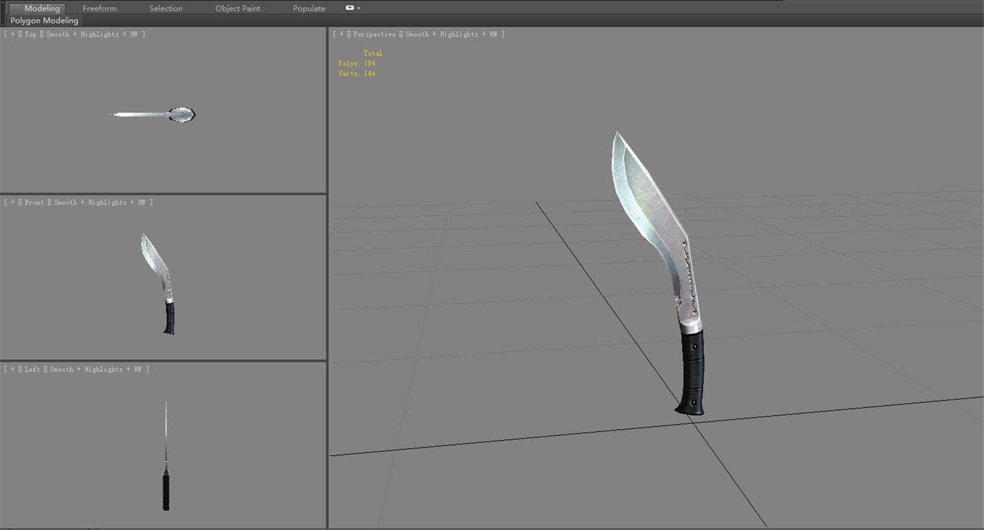 3D Cartoon Dagger Knife - TurboSquid 2269372