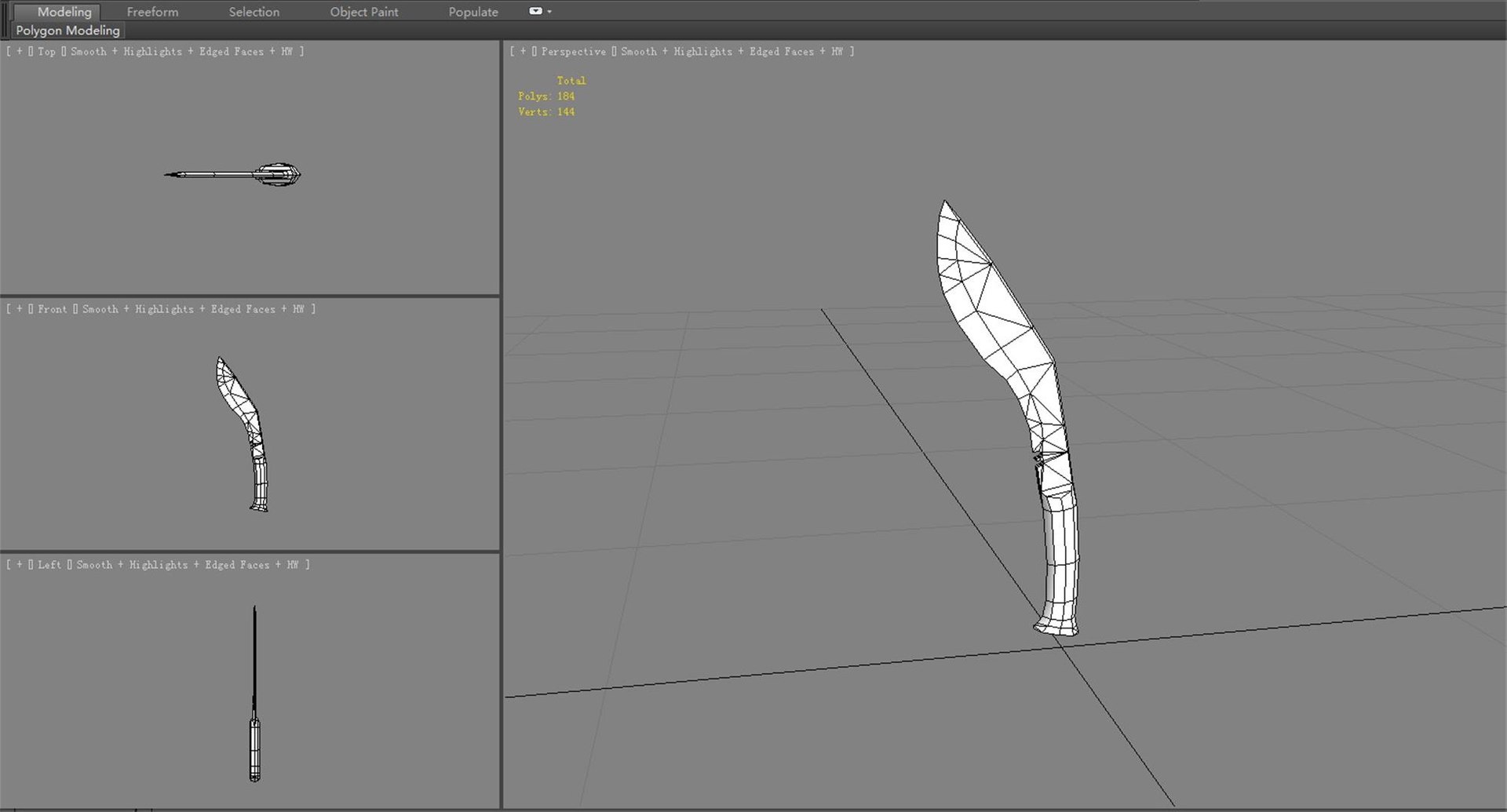 3D Cartoon Dagger Knife - TurboSquid 2269372