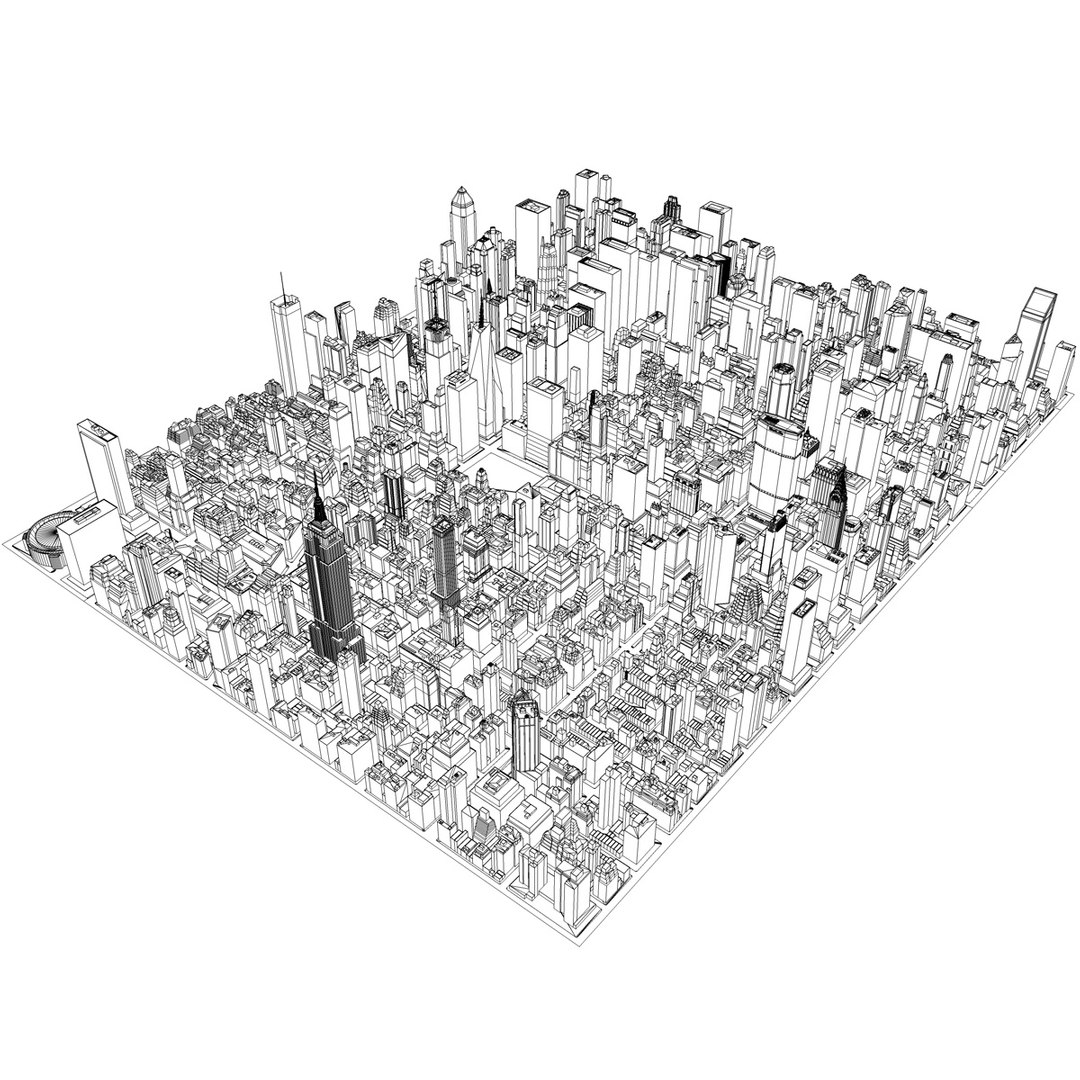 new york manhattan vol 3d max