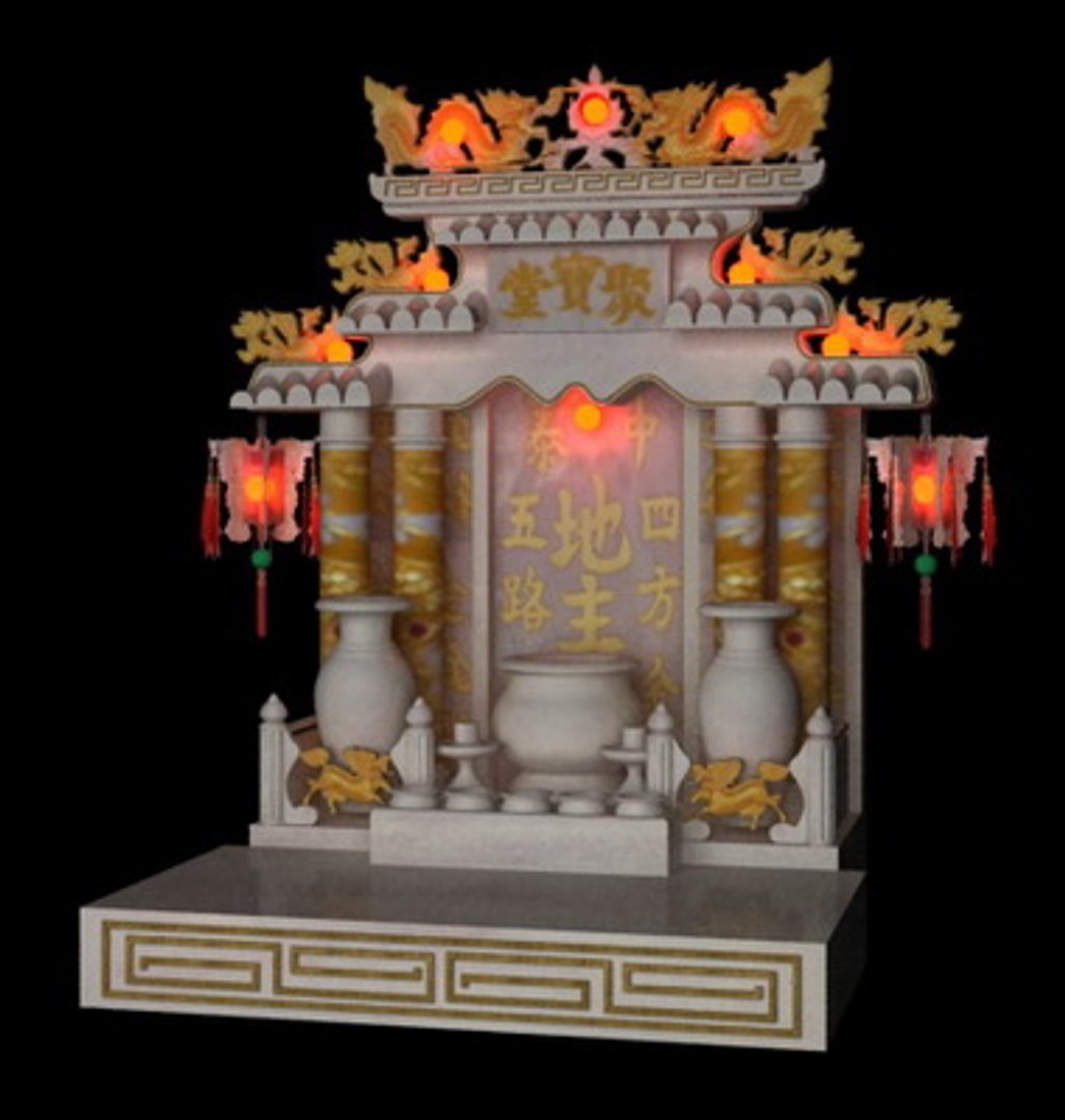 3d Chinese Spirit House Model