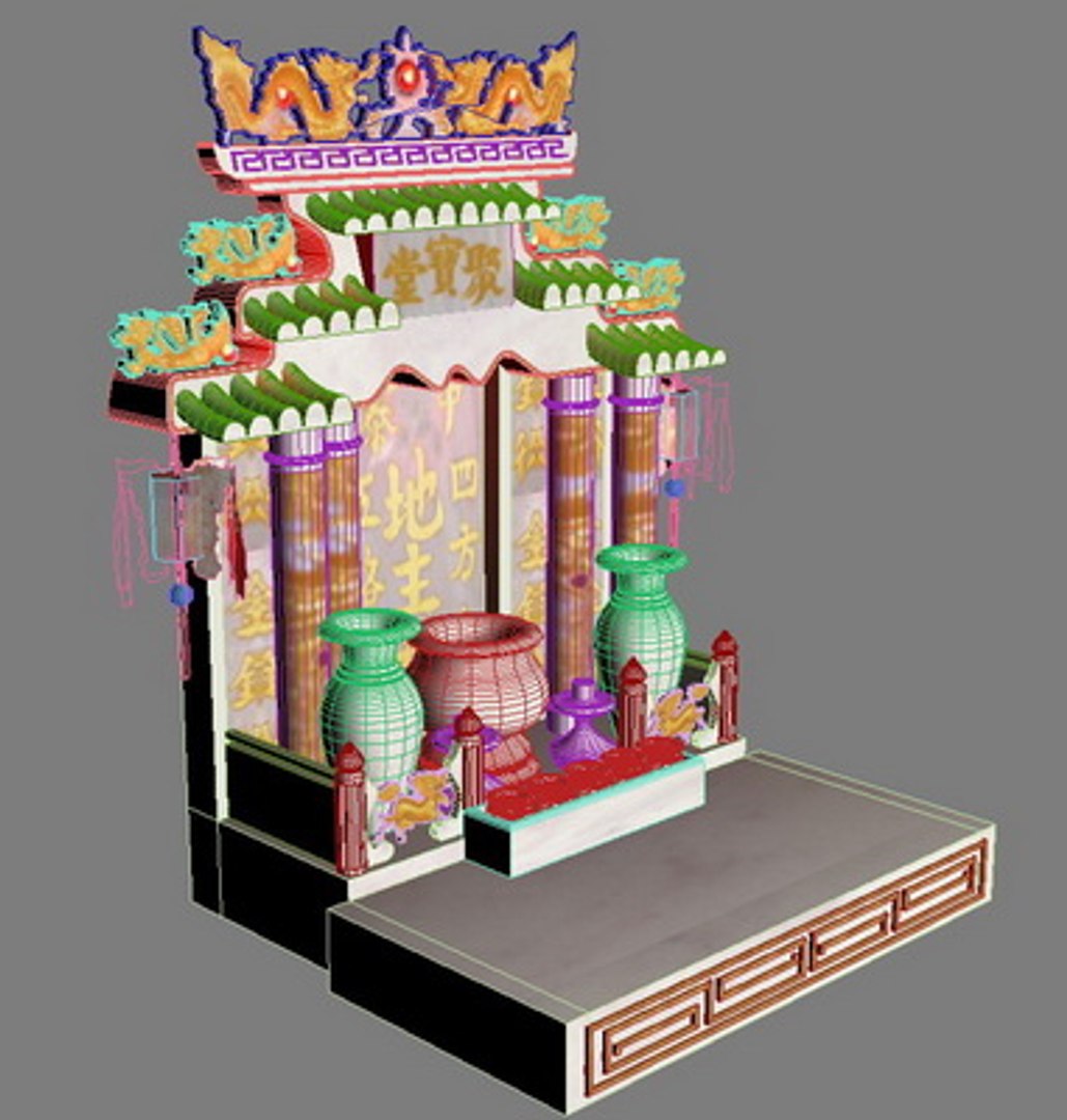 3d Chinese Spirit House Model