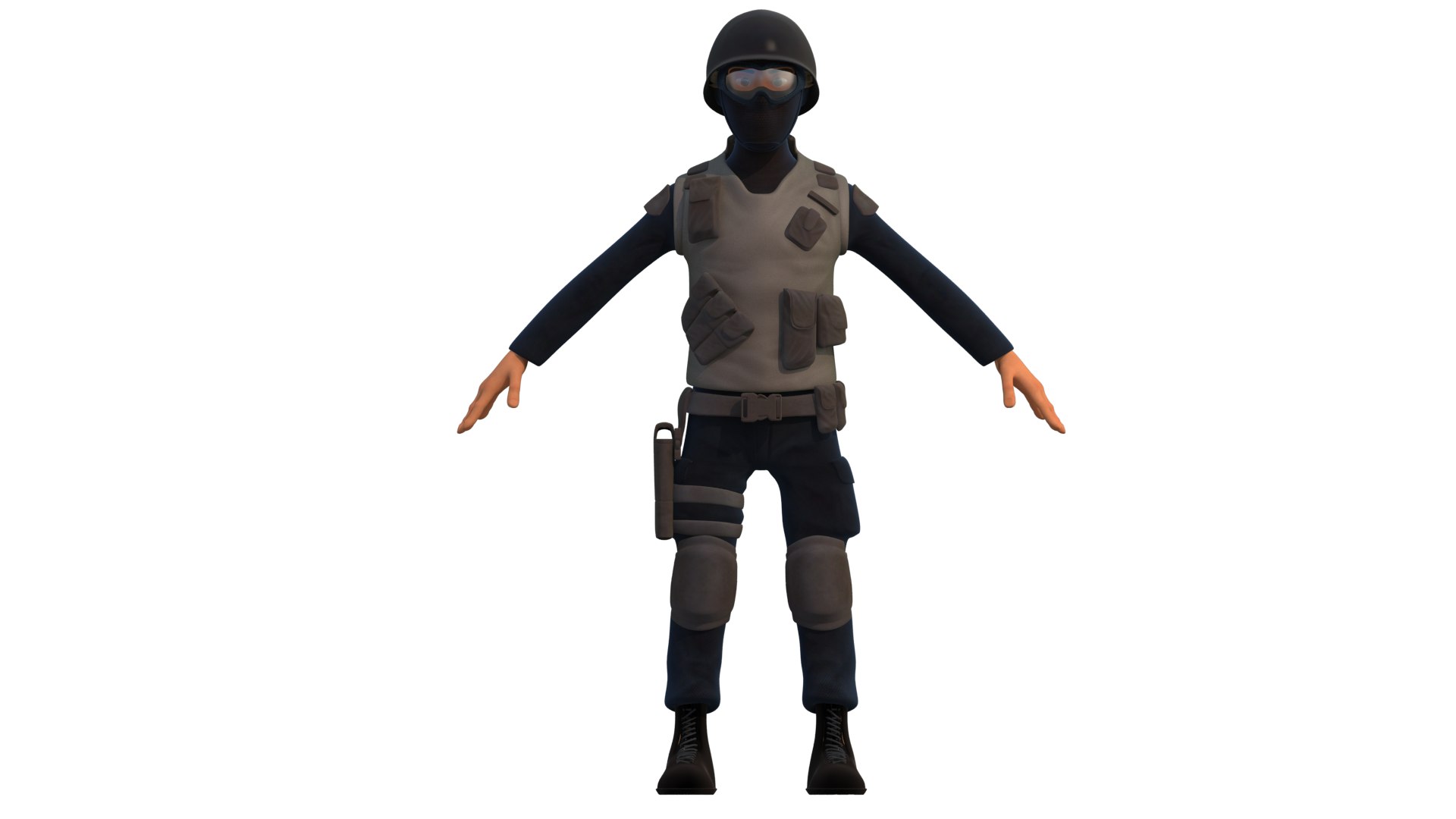 Swat Character 3D - TurboSquid 1367380