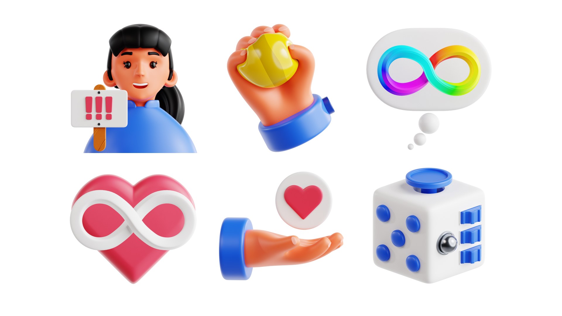 Autism Day 3D Collection 3D Model - TurboSquid 2377684