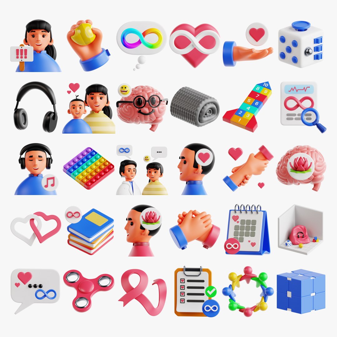 Autism Day 3D Collection 3D Model - TurboSquid 2377684