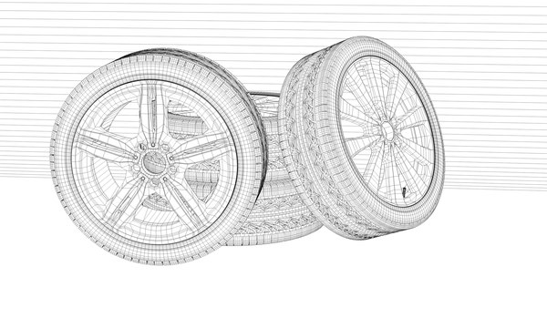 3d model wheels