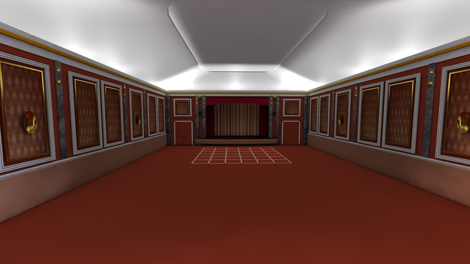 Ballroom 3D Model - TurboSquid 2107029
