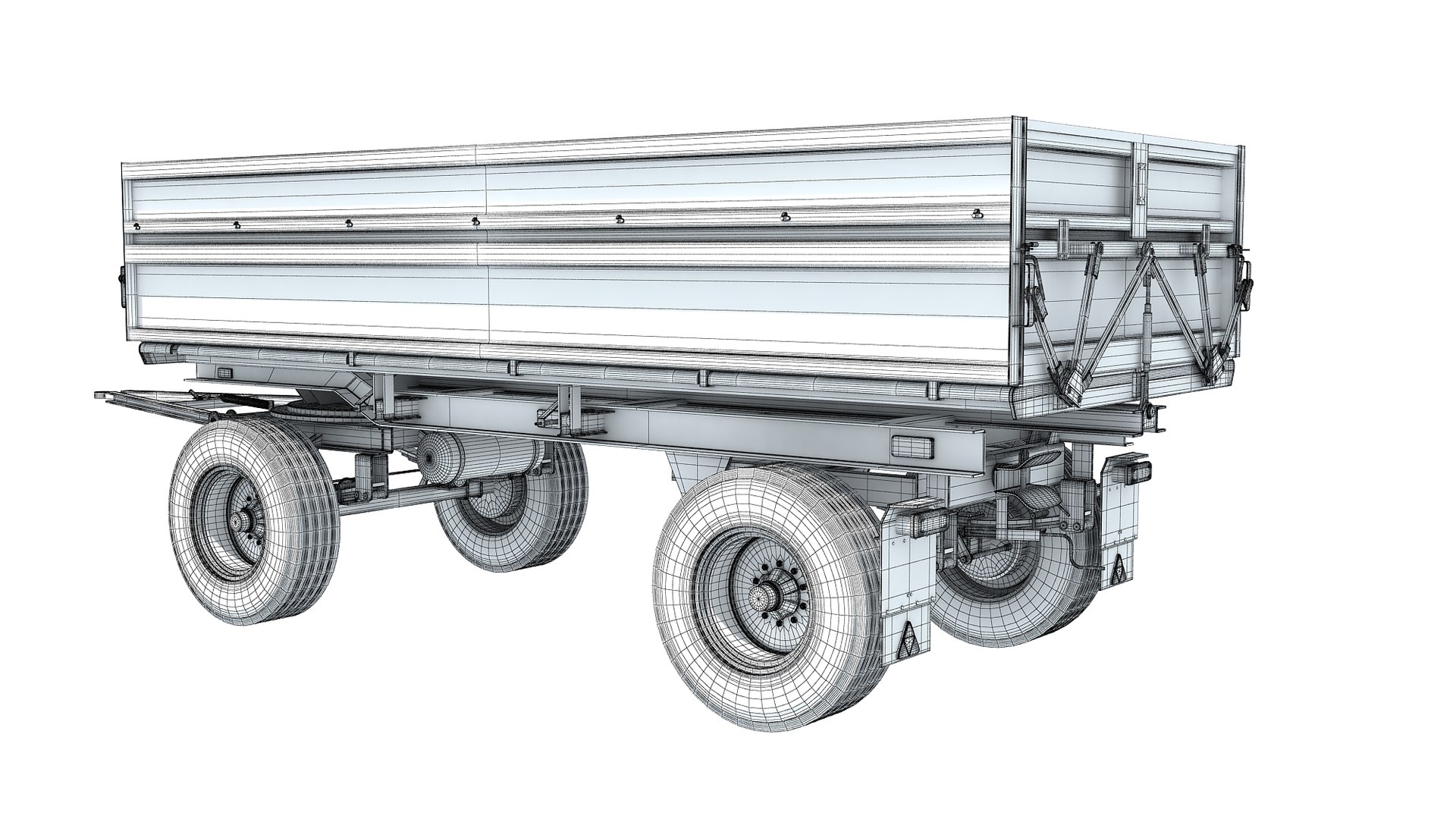3D Farm Trailer Model - TurboSquid 2031648