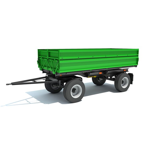 3D Farm Trailer model - TurboSquid 2031648