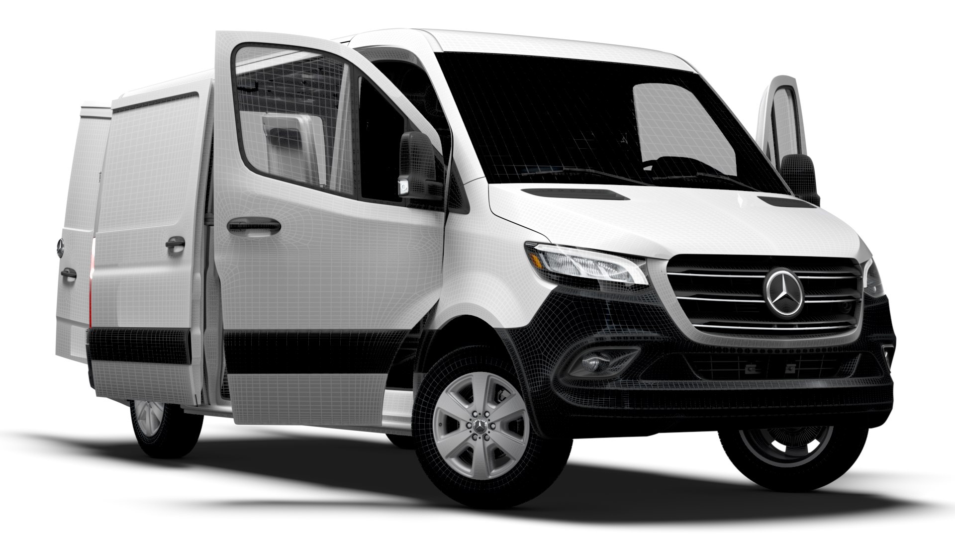 Mercedes Benz Sprinter Panel Van L2H1 RWD HQInterior 2024 3D Model ...