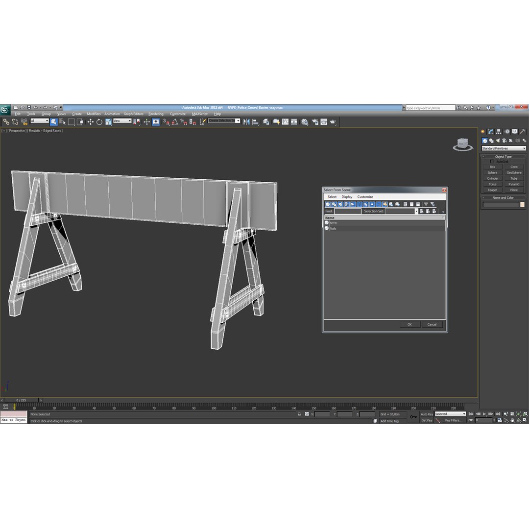 3d Nypd Police Crowd Barrier Model