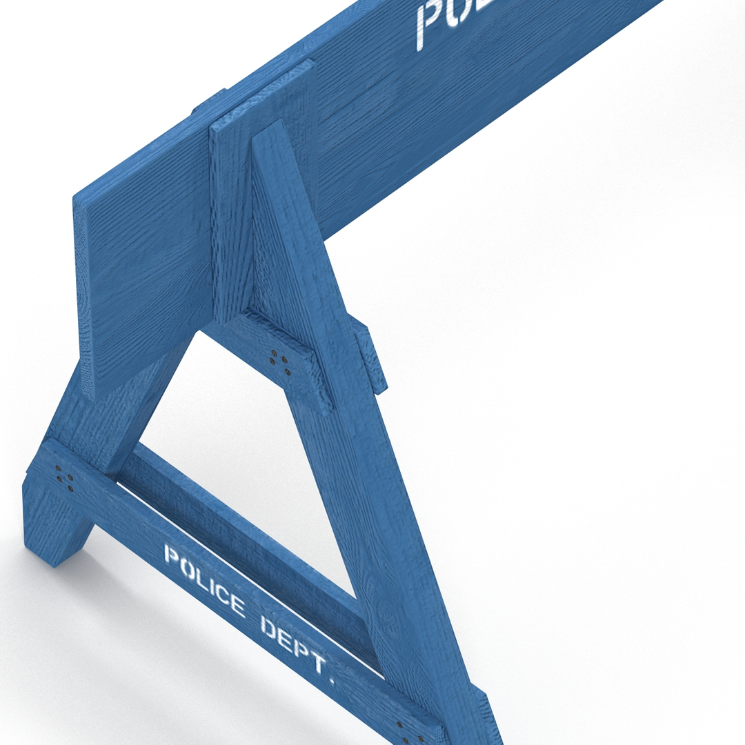 3d nypd police crowd barrier model