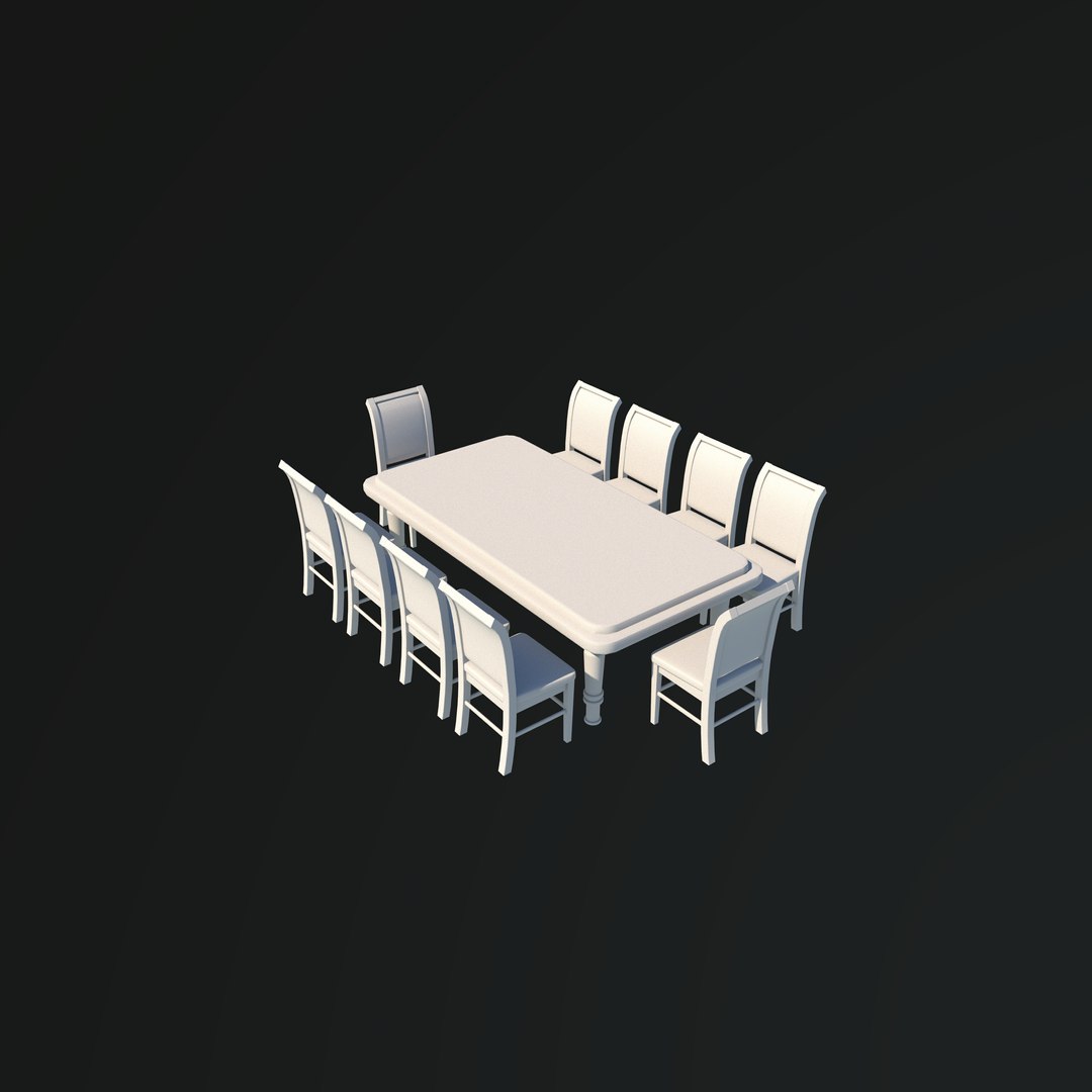 Dining Table 3D Model 3D Model - TurboSquid 2336908