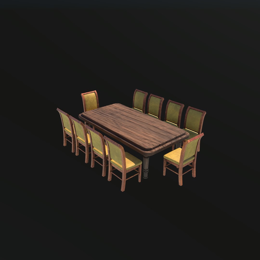 Dining Table 3D Model 3D Model - TurboSquid 2336908