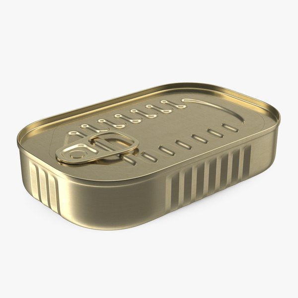 Rectangular Tin Can with Pull Tab Lid 3D - TurboSquid 1799393