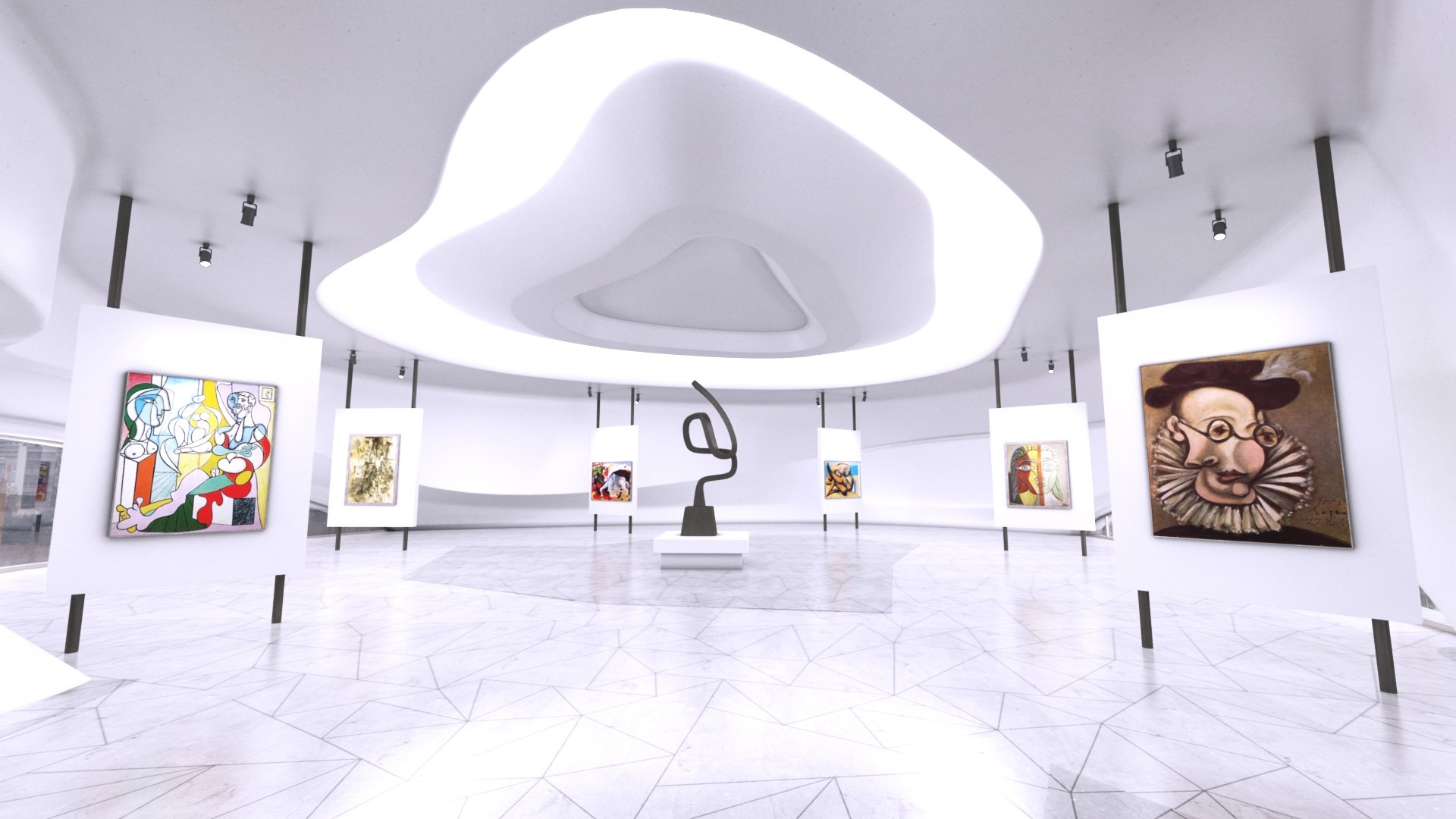 3D Futuristic Art Gallery Collection model - TurboSquid 1815302