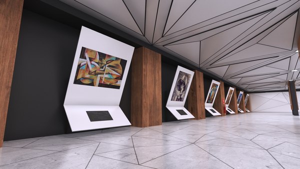 3D Futuristic Art Gallery Collection model - TurboSquid 1815302